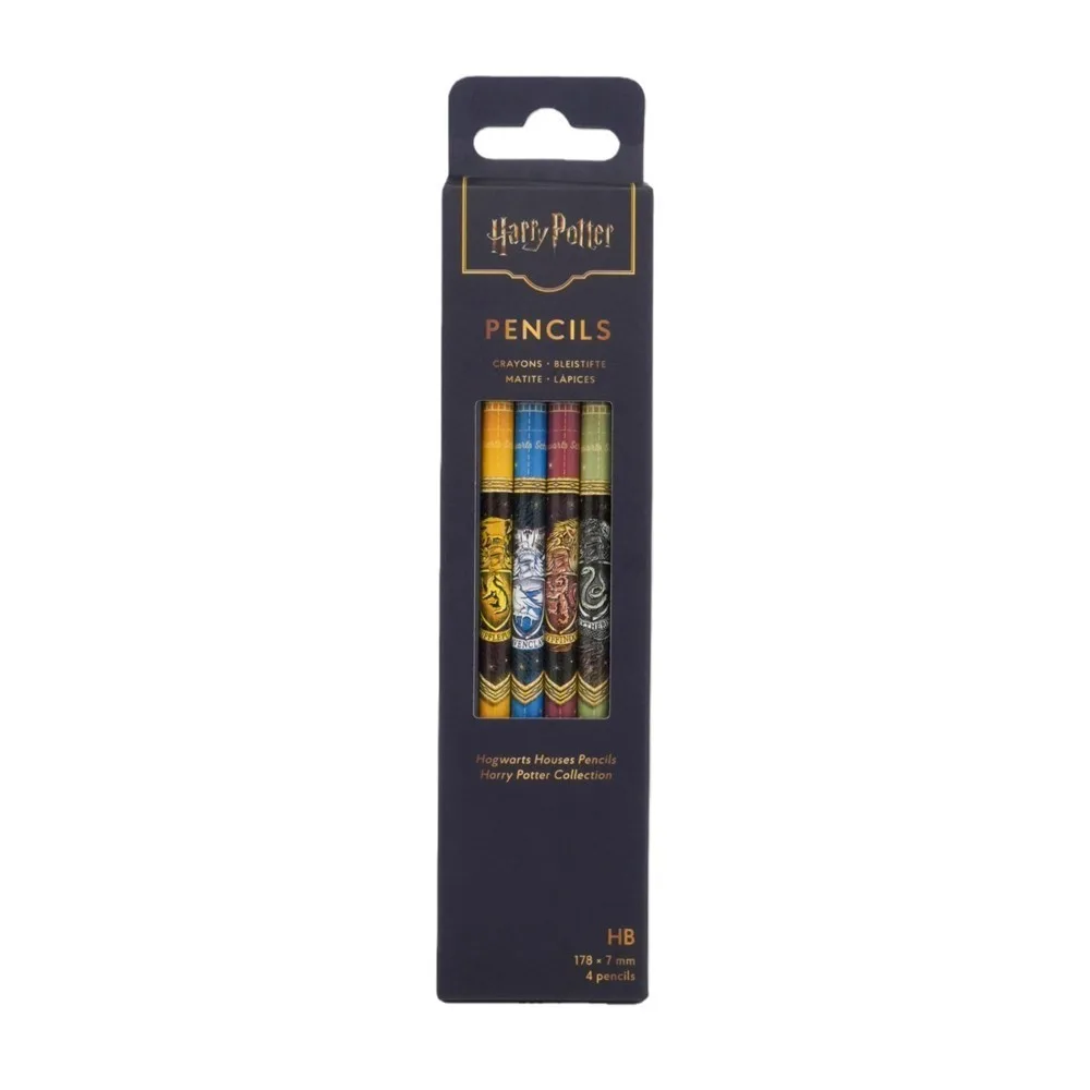 Harry Potter Collection Hogwarts Houses Pencils 4 Pack | AshAveComics.com